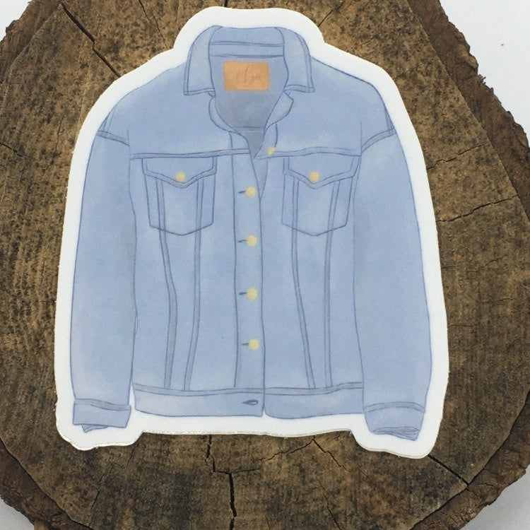 Jean Jacket Denim Watercolor Vinyl Sticker – Checkerboard Market